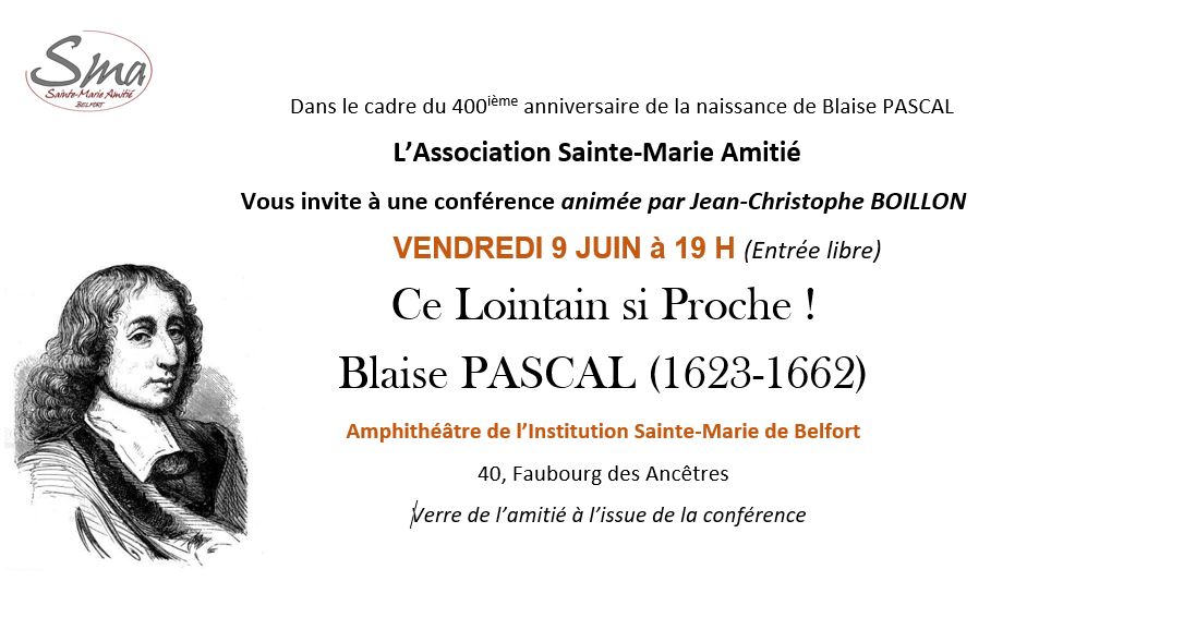 conférence Blaise Pascal | Institution Sainte-Marie Belfort